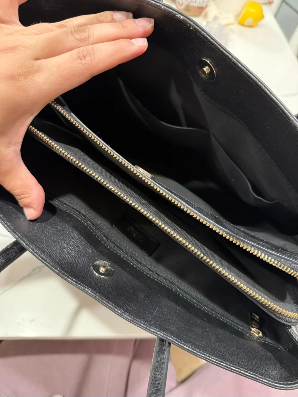 Furla | Bags | Furla Tessa Black Leather Tote | Poshmark